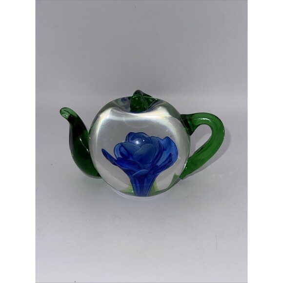 Dynasty Gallery | Art | Dynasty Gallery Blown Glass Teapot Paperweight ...